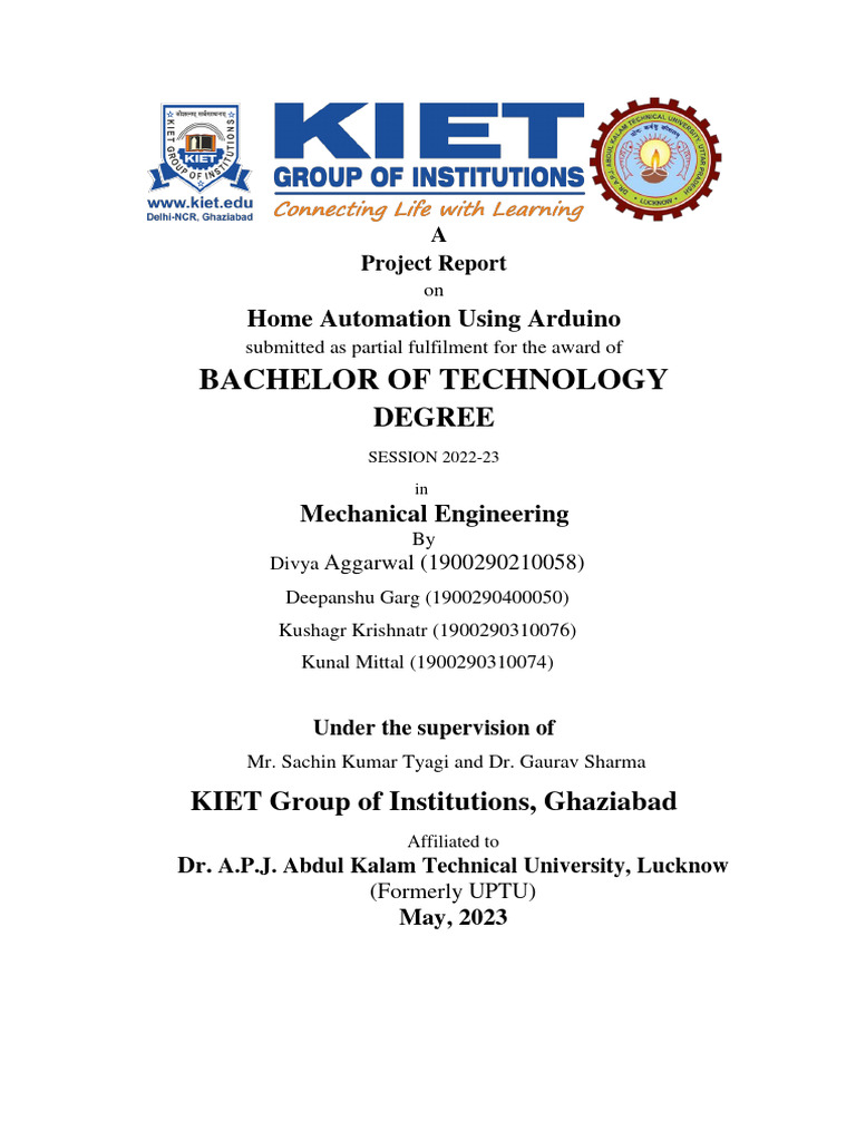 Final Report Deepanshu Garg | PDF | Relay | Arduino