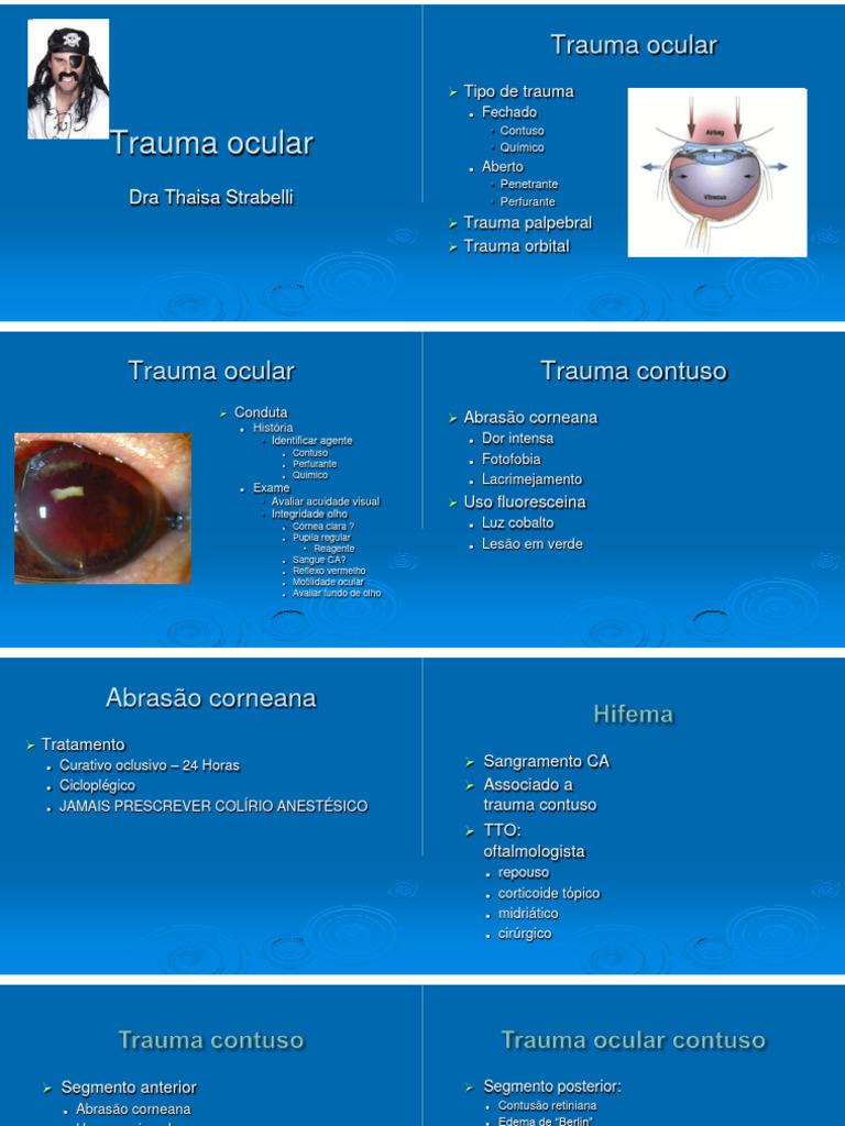 Trauma Ocular | PDF | Olho | Glaucoma