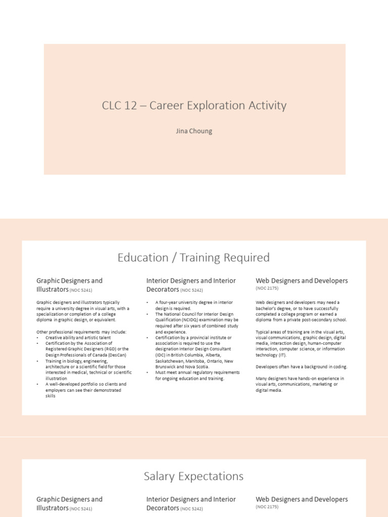clc 12 - career exploration activity | PDF