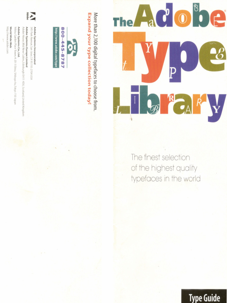 Catálogo Adobe Type Library | PDF