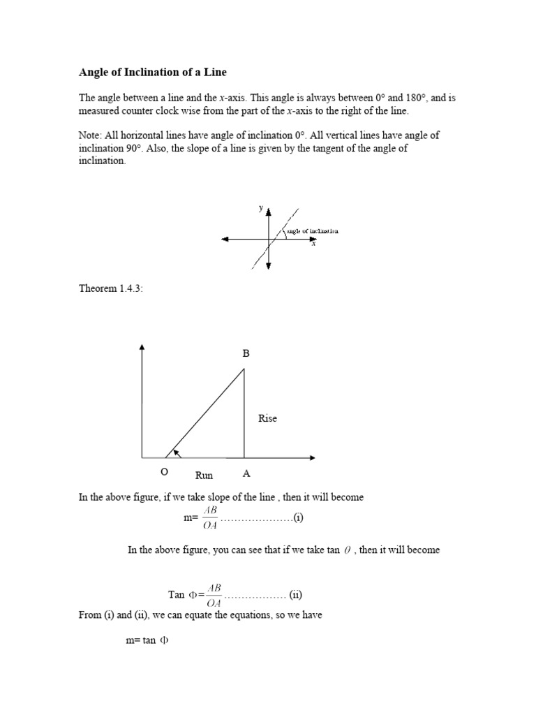 1.angle of Inclination | PDF