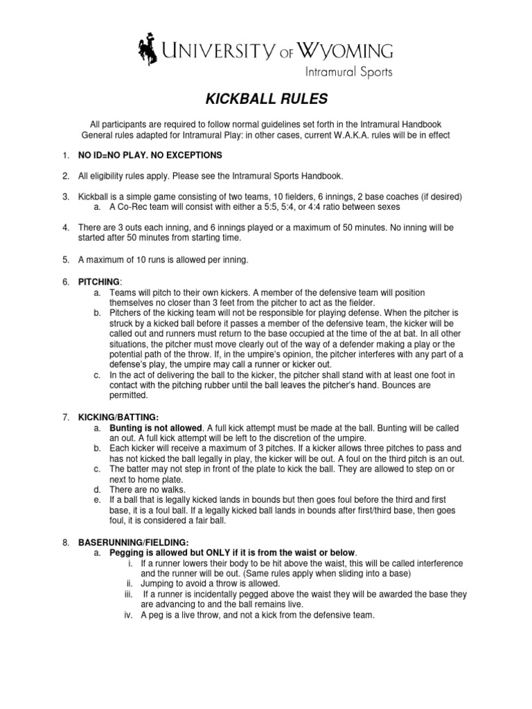 A Guide To Kickball | PDF
