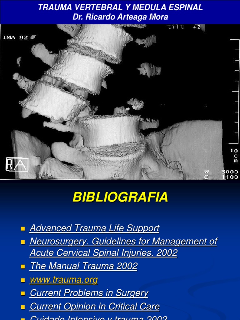 Trauma Cervical | PDF | Lesión | Médula espinal