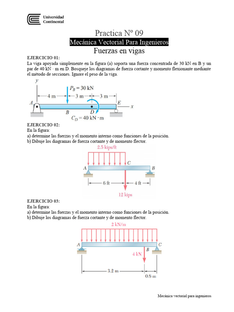 09 - Fuerzas en Vigas | PDF