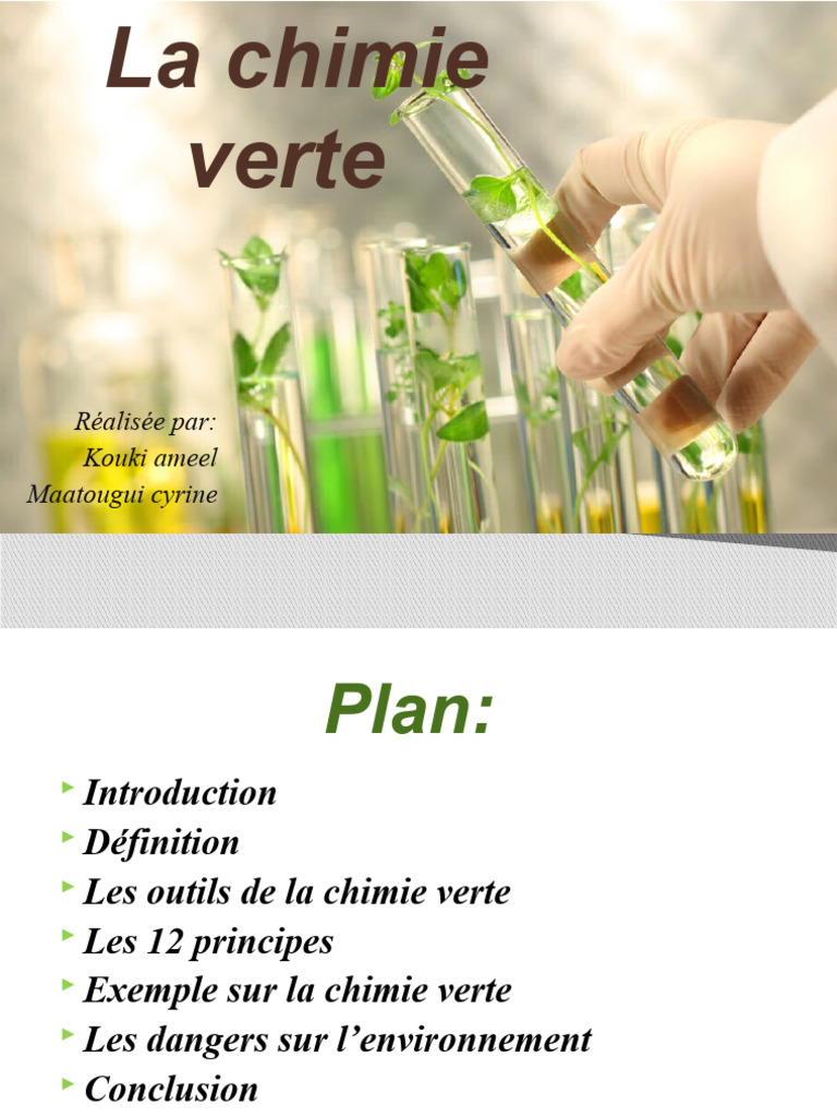 La Chimie Verte | PDF