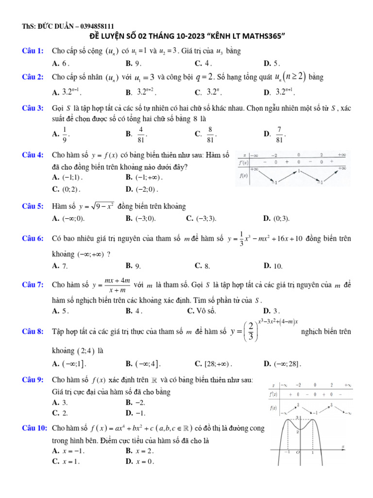 De On Tap So 02 Thang 10 2023 | PDF