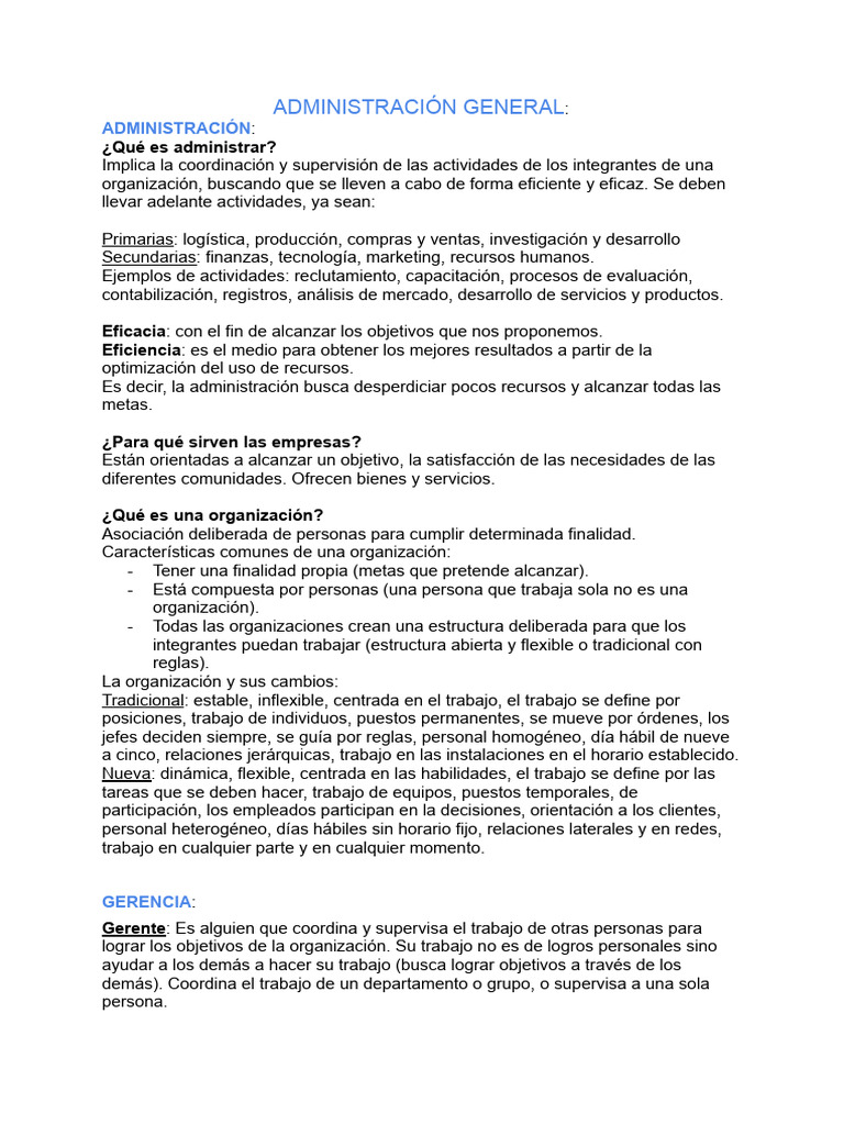 A Administración General | PDF