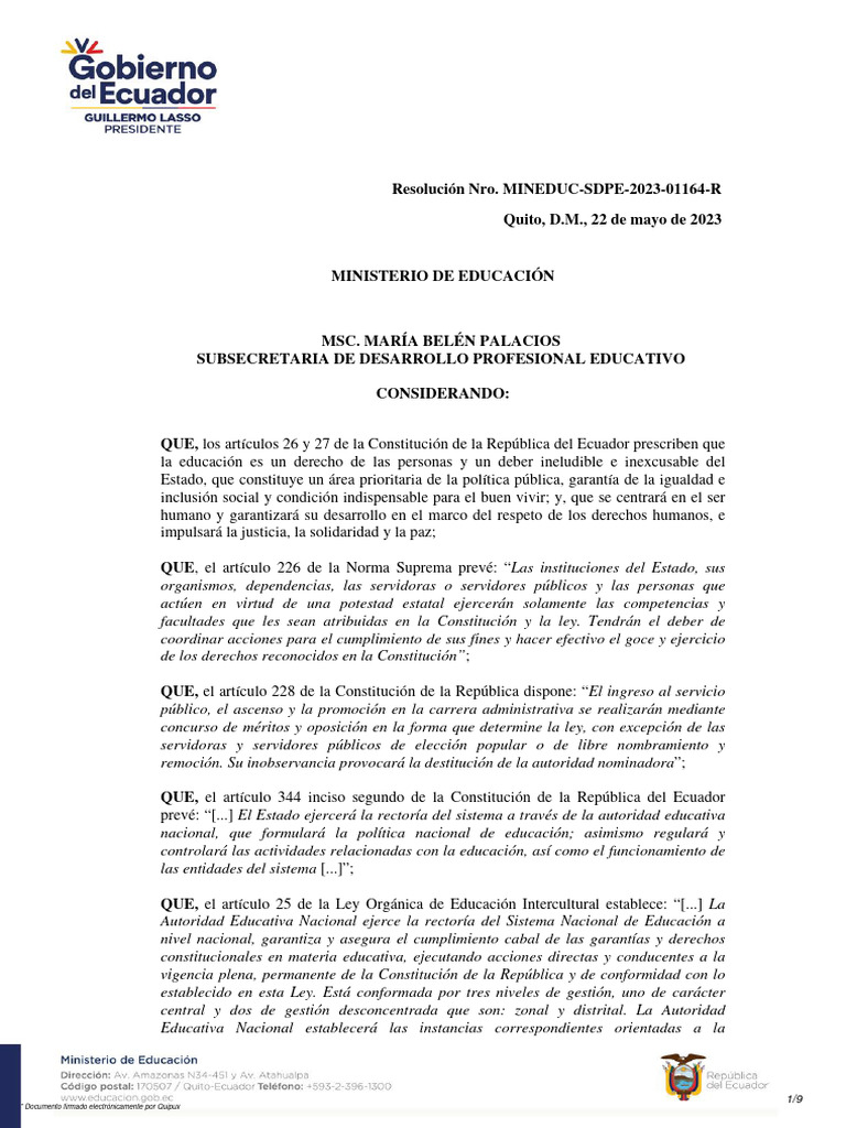 Mineduc-Sdpe-2023-01164-R Resolución Continuidad Concurso Directivos ...