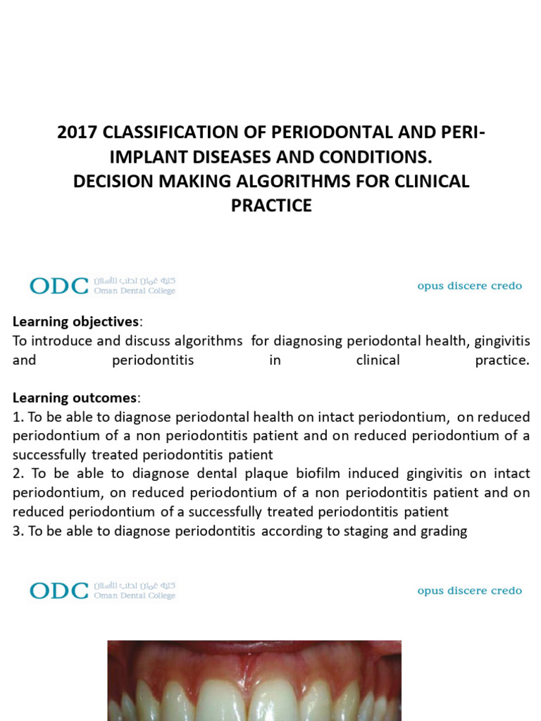 2017 Classification of Periodontal and Peri-Implant Diseases and ...