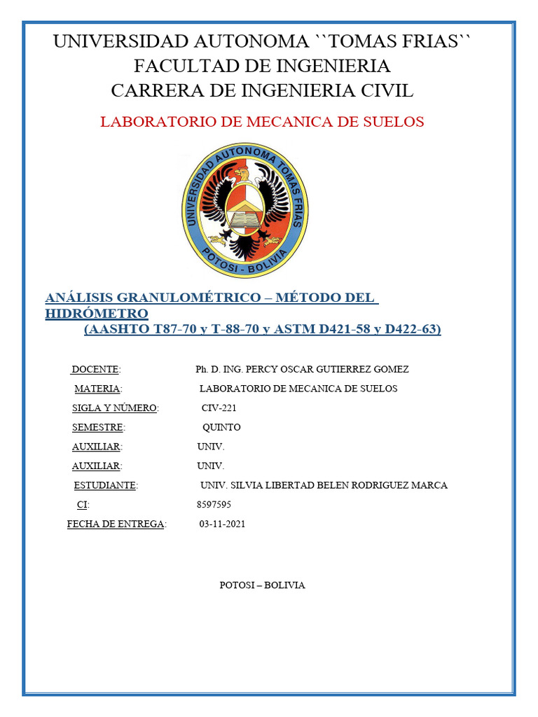 Informe 5 Civ - 221 Daniel Quispe Ticona | PDF