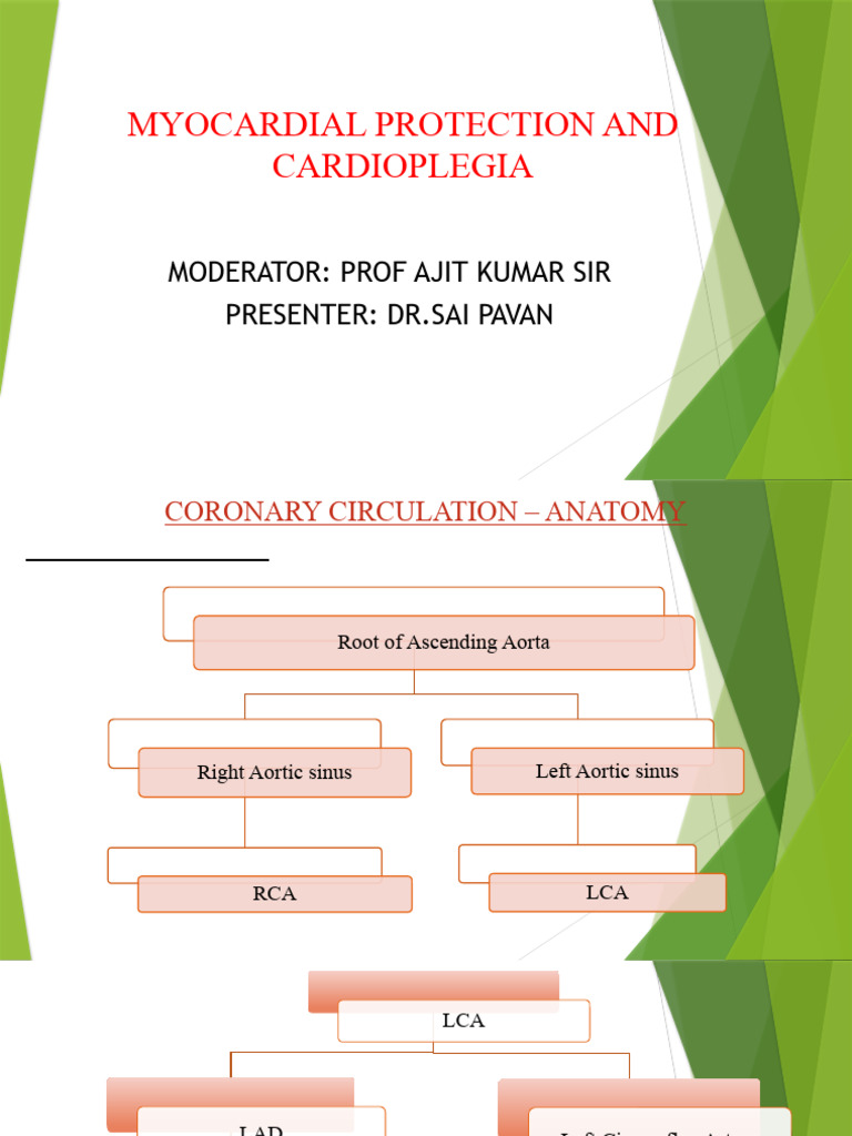 Myocardial Protection and Cardioplegia | PDF | Coronary Circulation | Heart