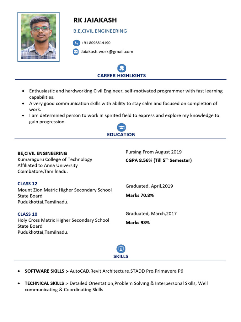 Resume - Jai Akash | PDF | Concrete