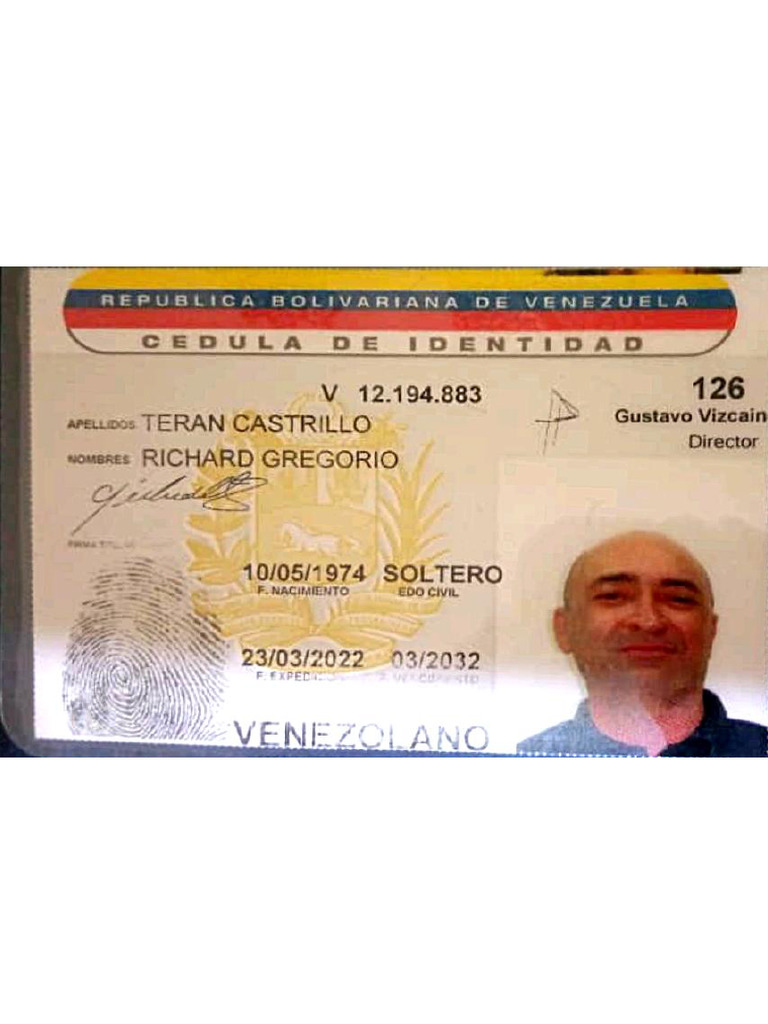 Cédula Richard Terán | PDF