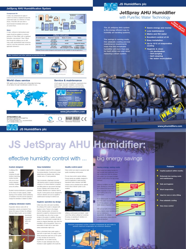 JetSpray AHU Brochure 04 English (429Kb) | PDF | Air Conditioning ...