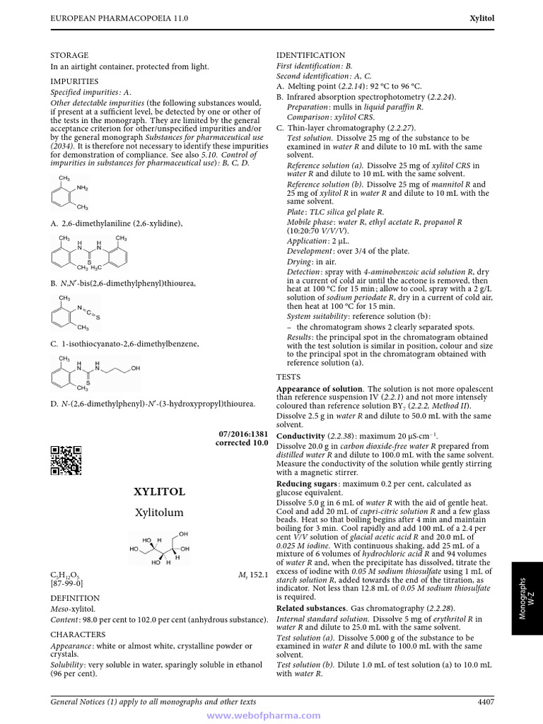 Xylitol | PDF | Thin Layer Chromatography | Solubility