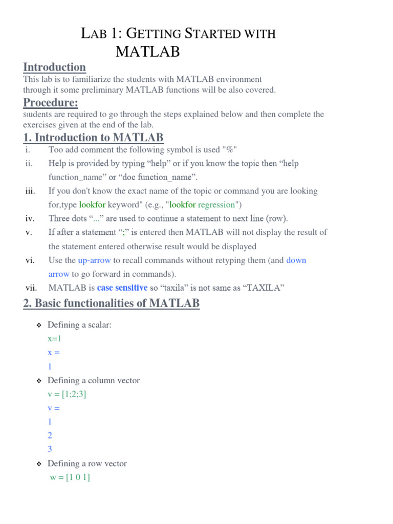 MSP Exp1 | PDF | Matrix (Mathematics) | Exponential Function