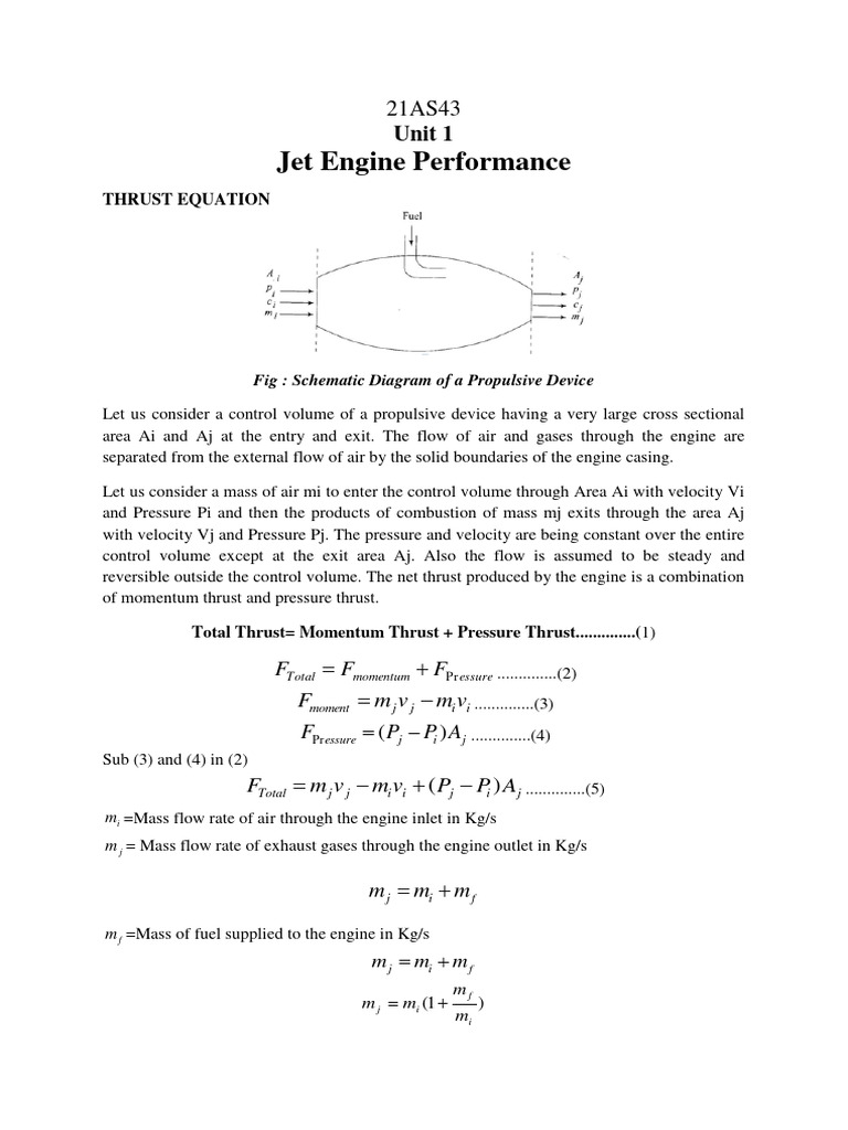 21AS43 Unit 1 Jet Engine Performance Course Material | PDF | Jet Engine ... 21AS43 Unit 1 Jet Engine Performance Course Material | PDF | Jet Engine ...