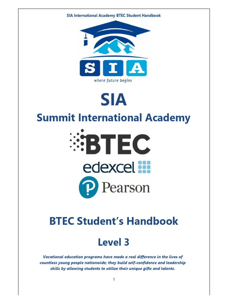 Sia Student Handbook 2023 | PDF