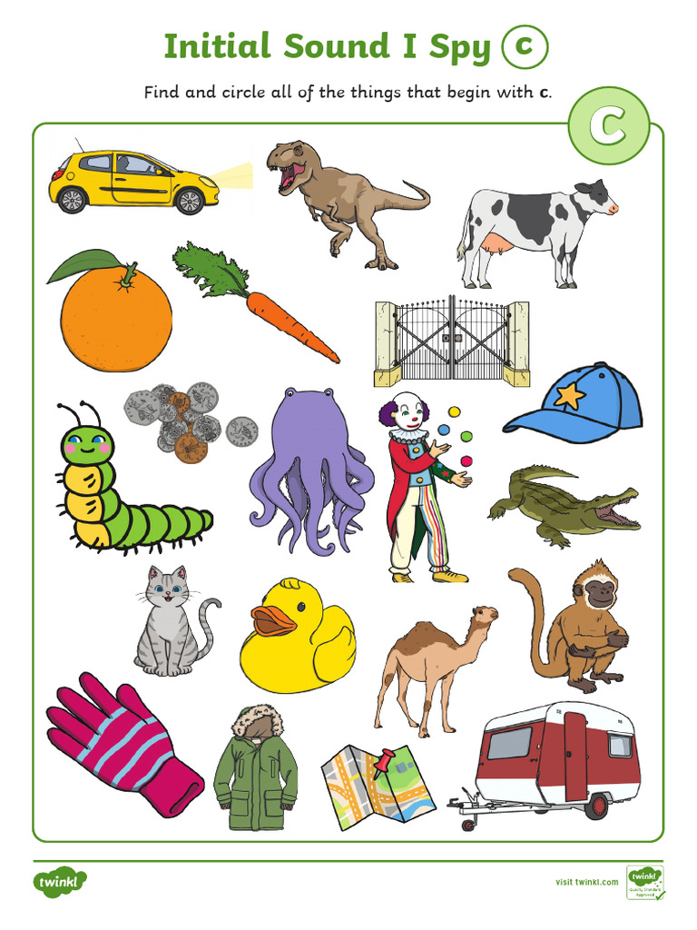 Initial Sounds I Spy Activity Letter C | PDF