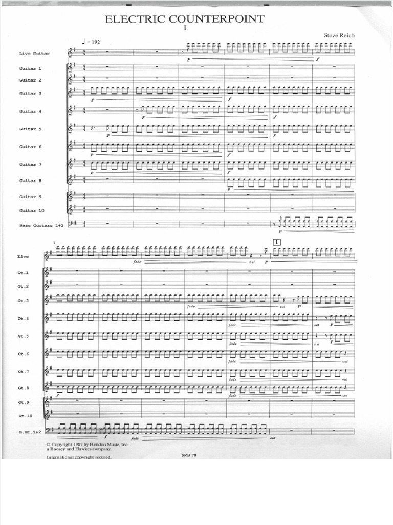 Electric Counterpoint - Full Score - Part 1 | PDF