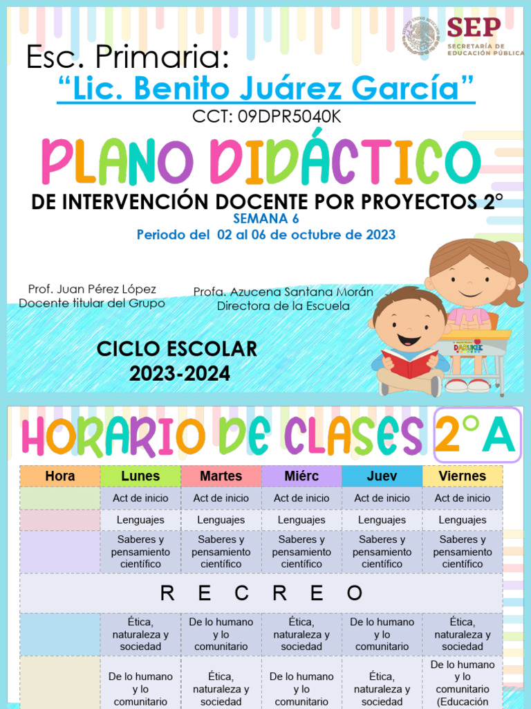 2° S6 Plan Darukel 2023-2024 | PDF | Evaluación | Aprendizaje