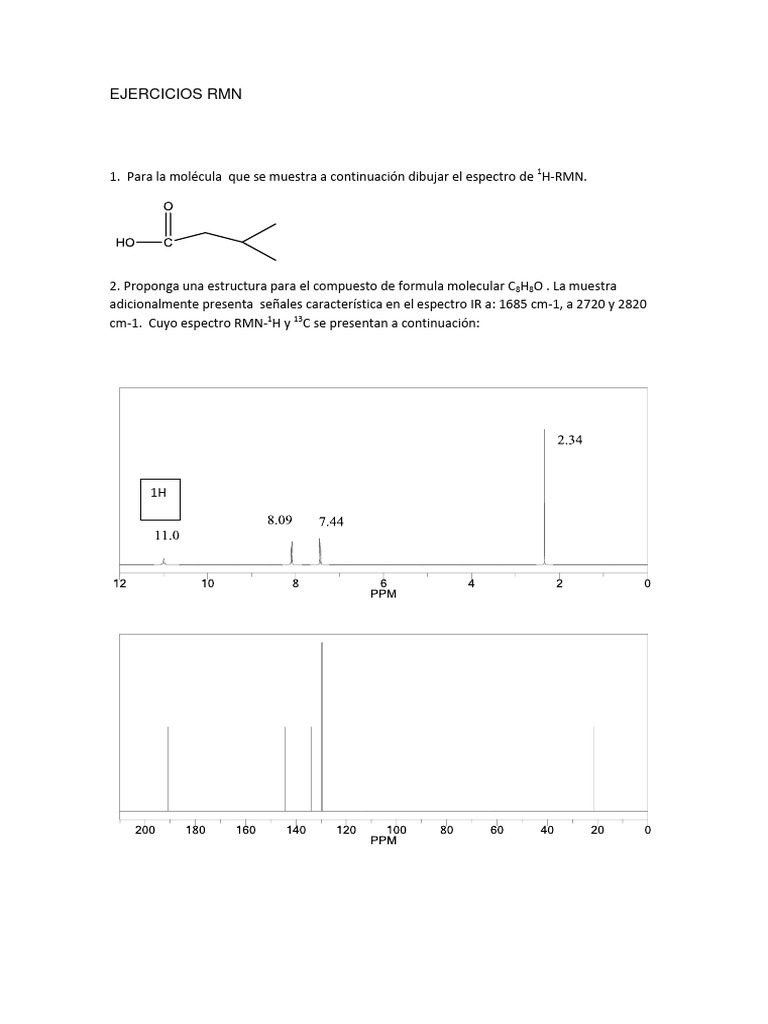 Ejercicios RMN Ji | PDF