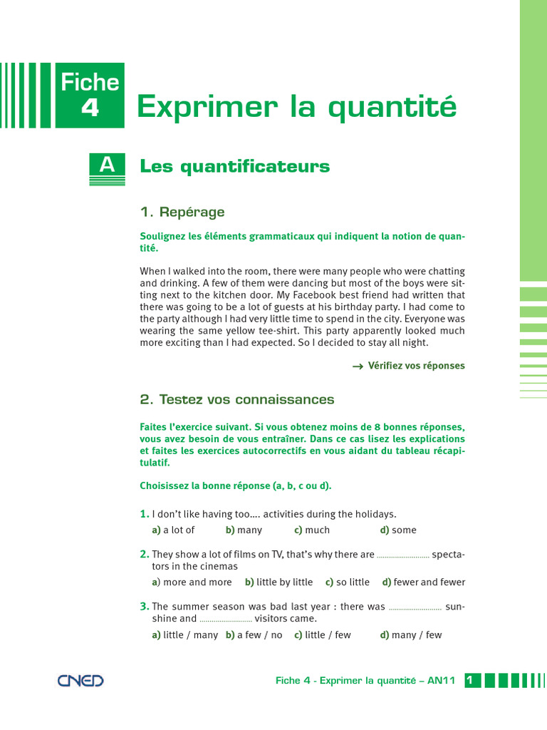 Quantifiers 1 | PDF