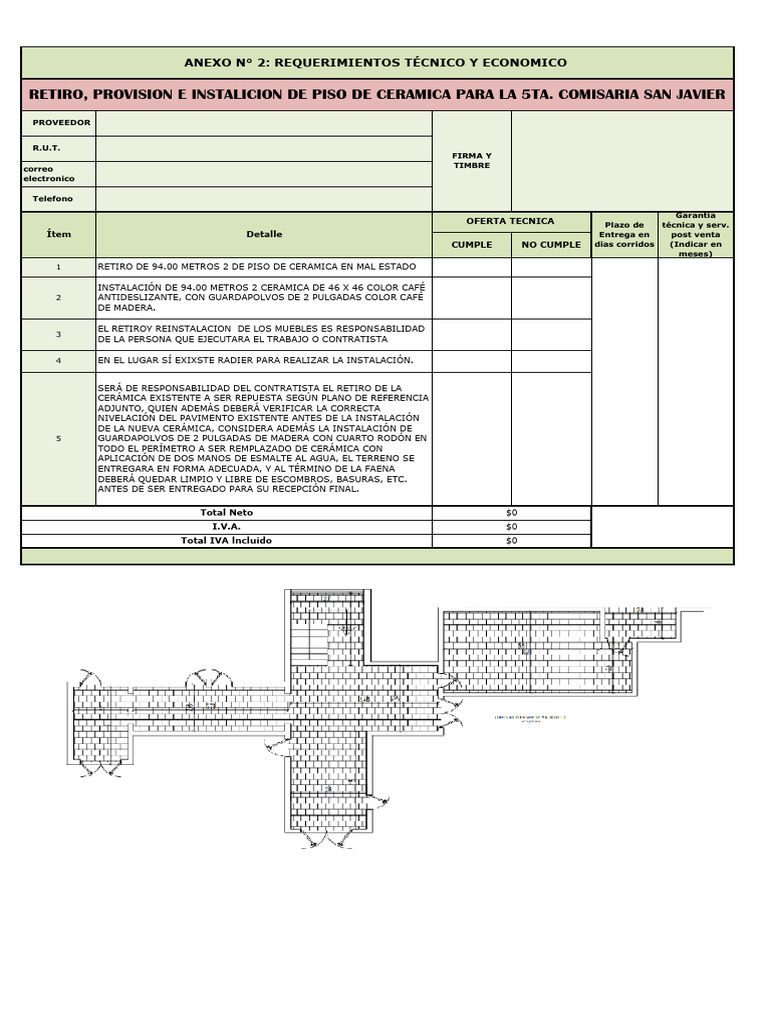 Anexo NRO. 2 REQUERIMIENTOS TECNICOS Y ECONÓMICOS RETIRO E INSTAL | PDF