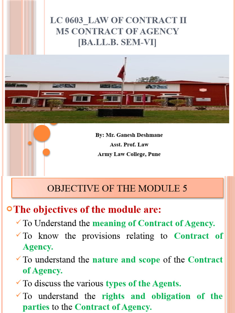 Module 5 - Law of Contract II | PDF