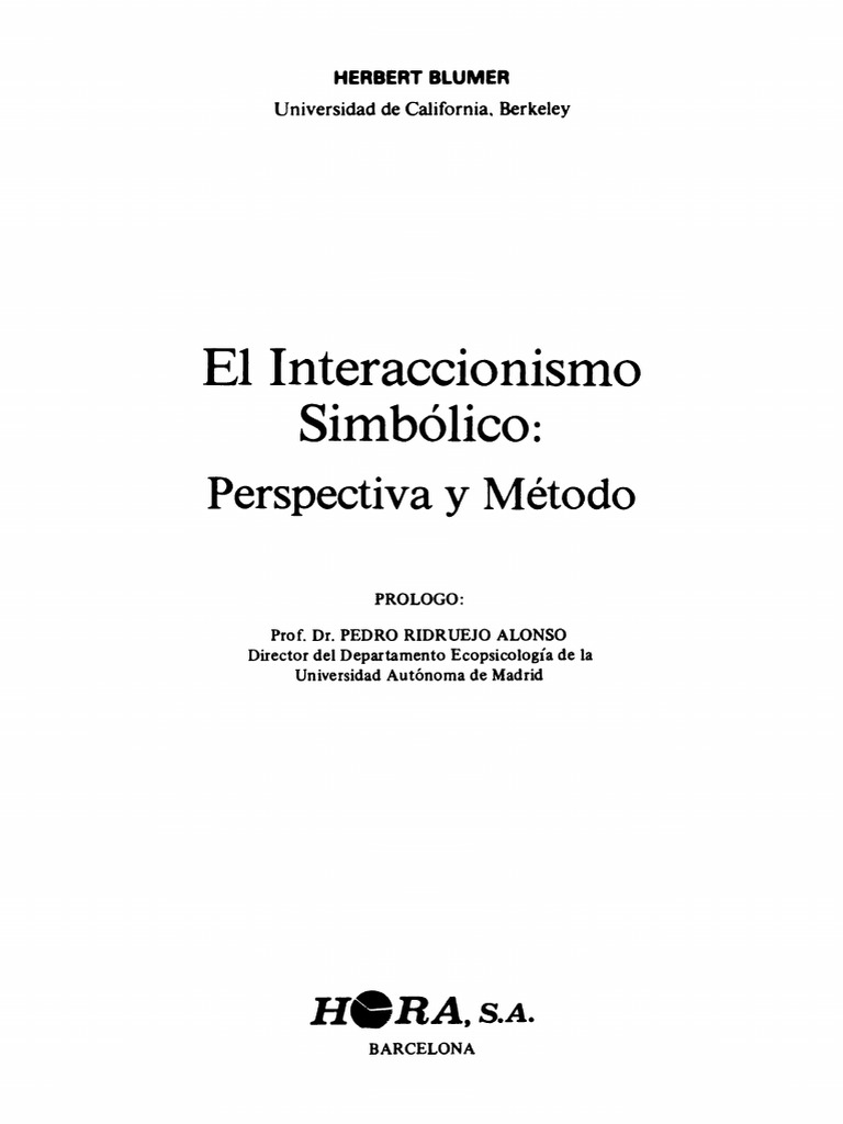 El Interaccionismo Simbolico | PDF