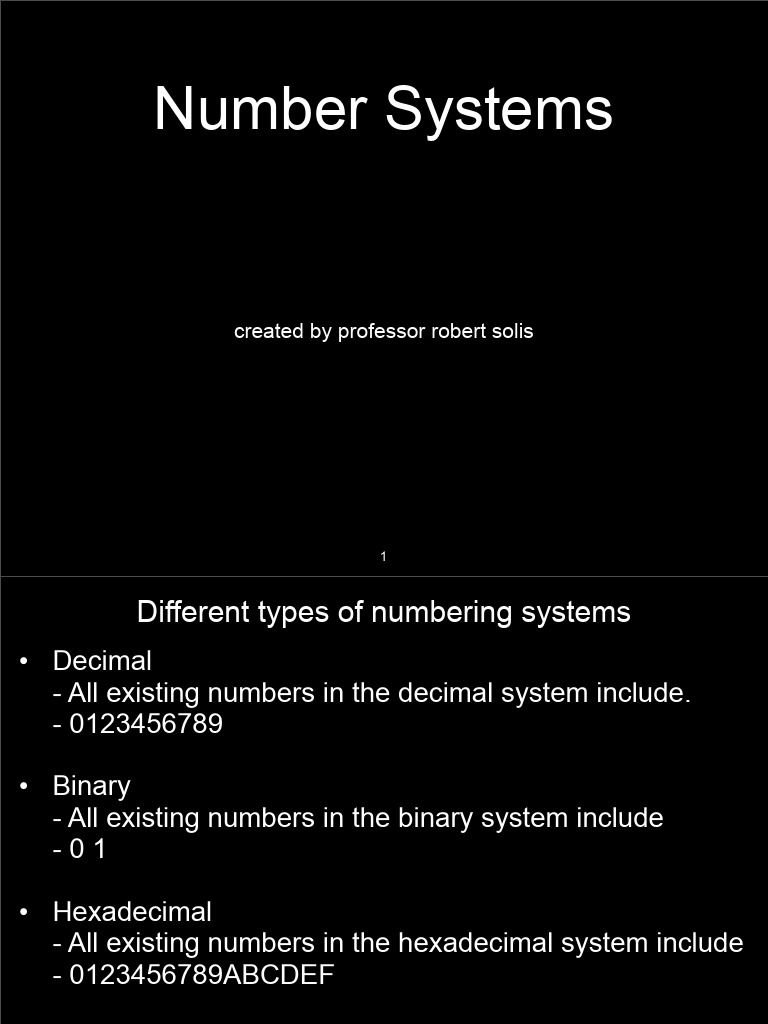 Number Systems | PDF | Decimal | Numbers
