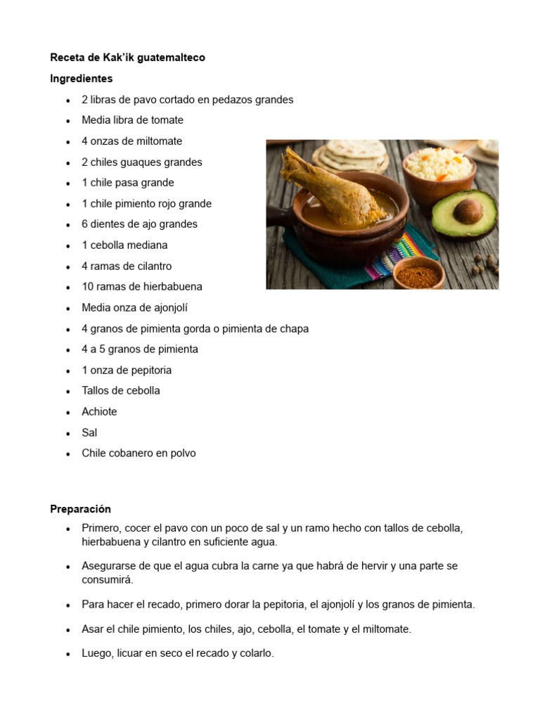 Comidas Tipicas Ingredientes Mas Preparacion | PDF | Cilantro | Cocina ...