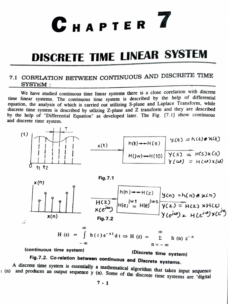Discrete Time Linear Systems | PDF | Equations | Discrete Time And ... Discrete Time Linear Systems | PDF | Equations | Discrete Time And ...