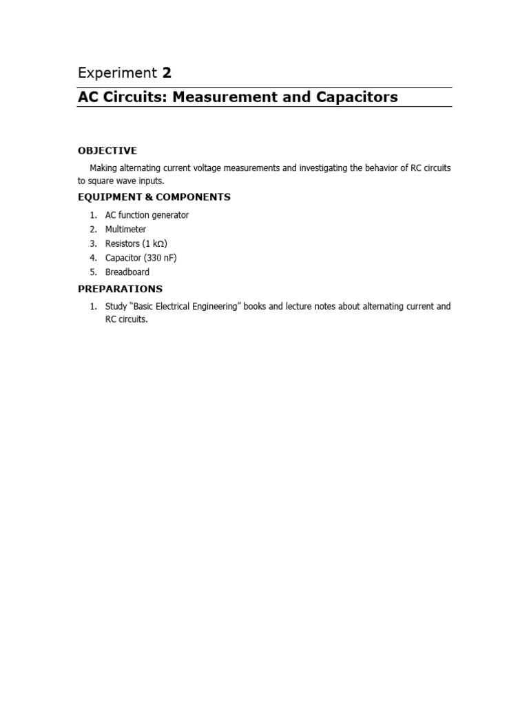 Exp2 Lab Manual | PDF