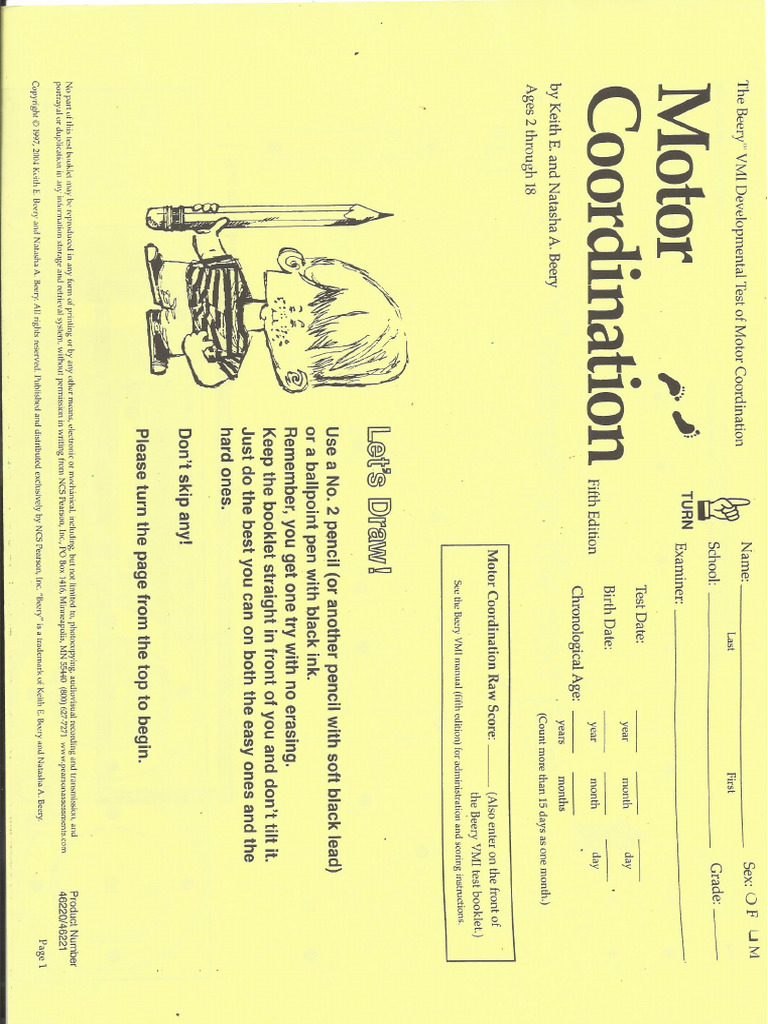 The Beery - Motor Coordination | PDF