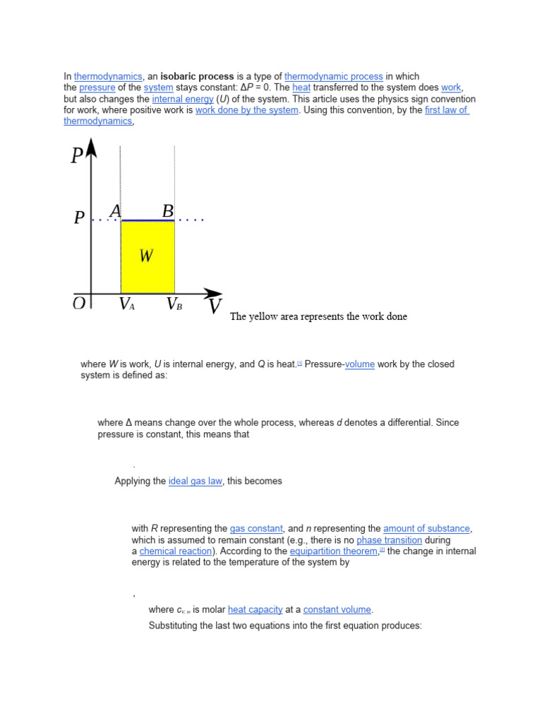 Isobaric Process | PDF | Metrology | Physics