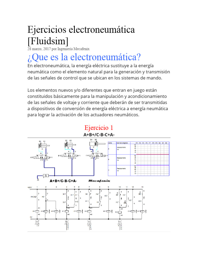 Ejercicios Electroneumática | PDF