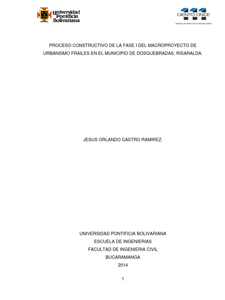 Proceso Constructivo Fase I Urbanismo Frailes | PDF | Hormigón ...