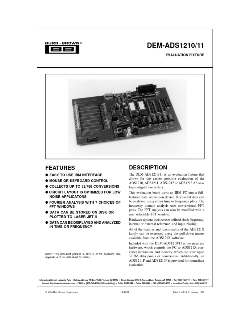 Dem Ads1210 | PDF | Electronic Filter | Electrical Connector