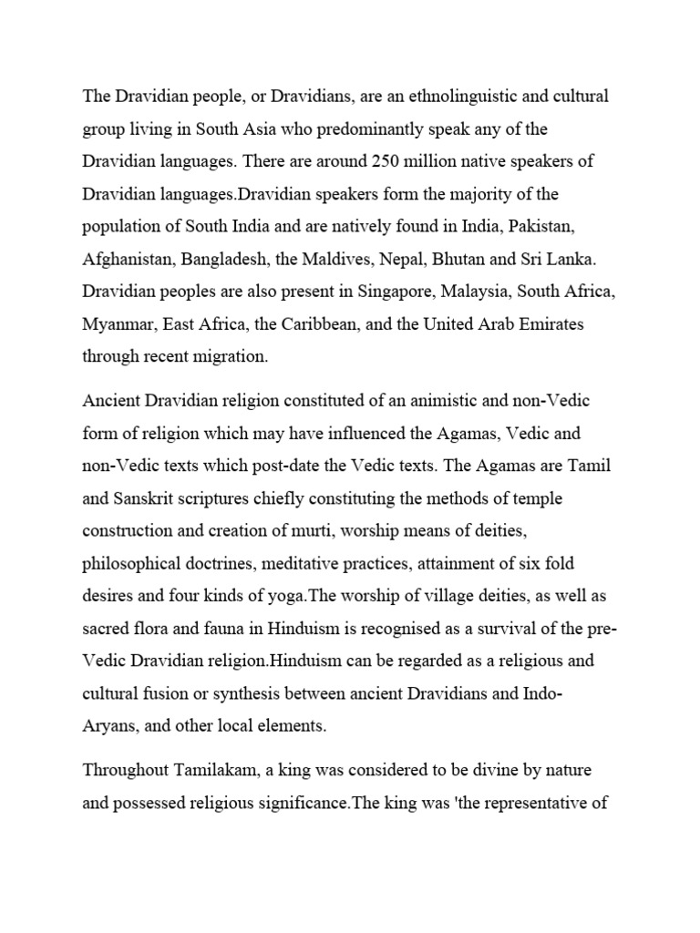 The Dravidian People | PDF