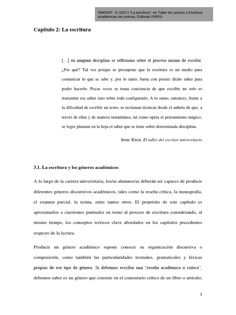 Simonit La Escritura | PDF | Retórica | Palabra