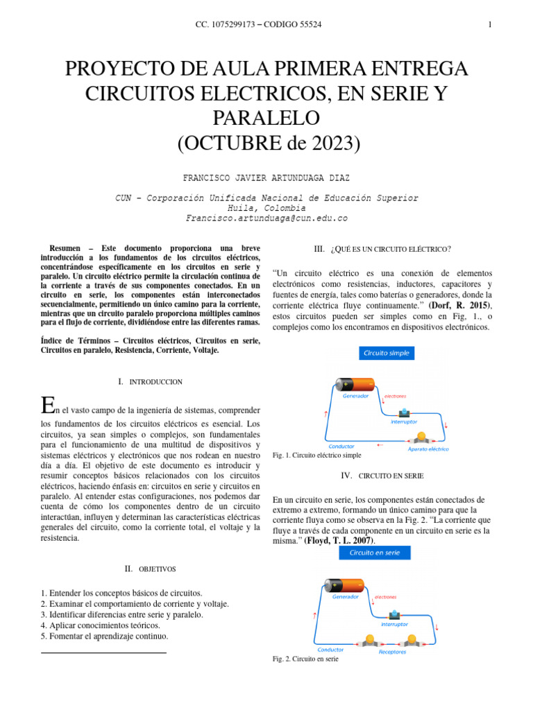 Aca 1 Circuitos | PDF | Resistencia Eléctrica y Conductancia | Corriente eléctrica