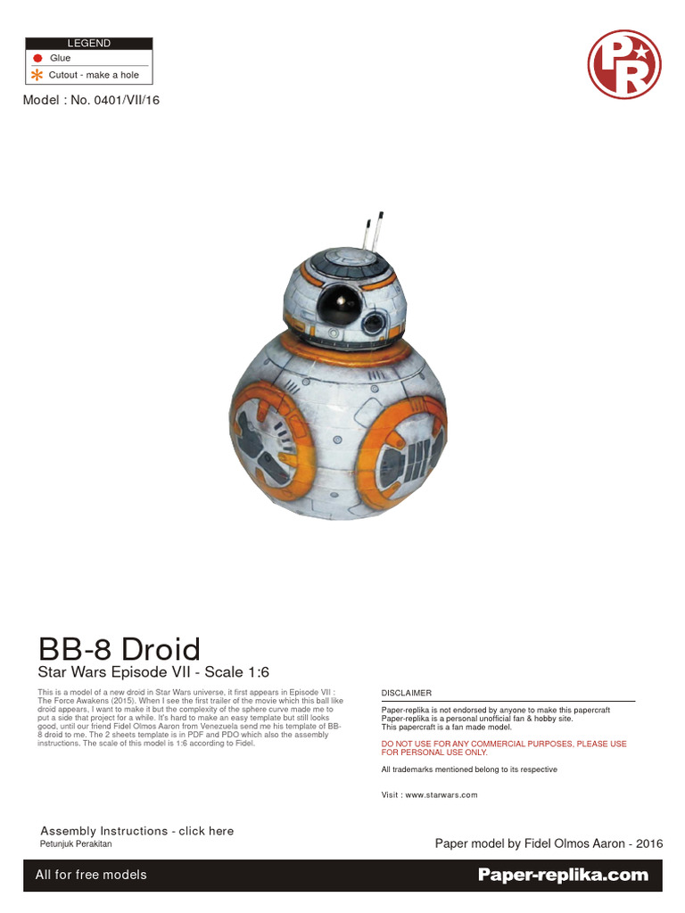 BB-8 Papercraft - Unlocked | PDF