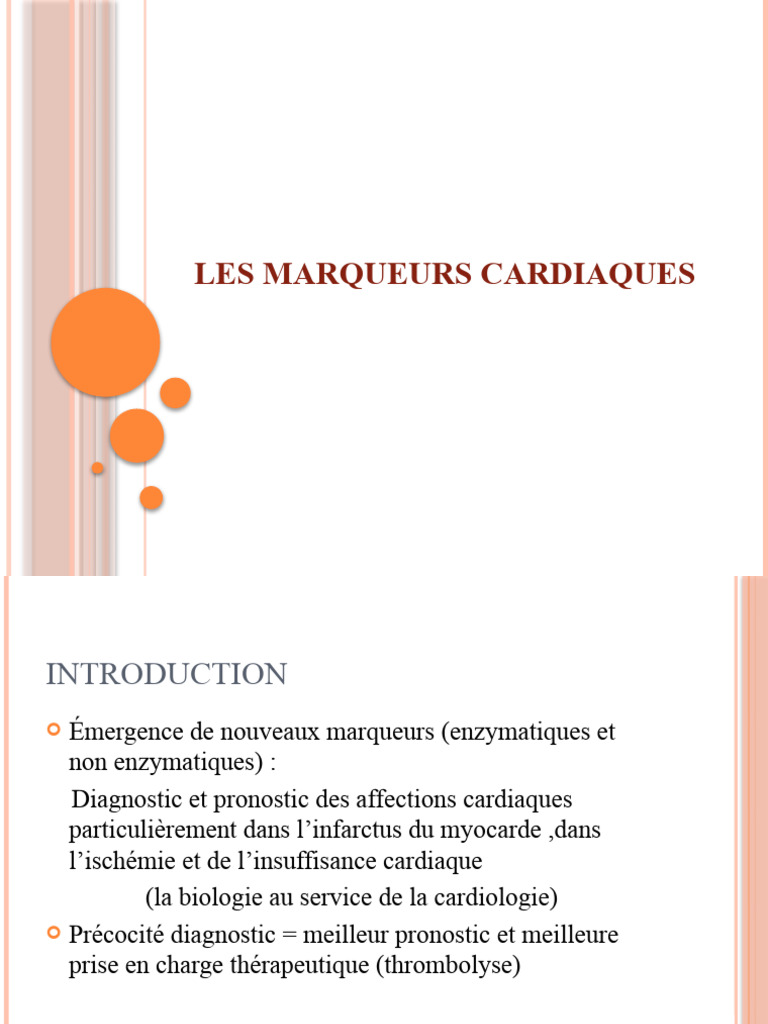 Marqueurs cardiaques et infarctus du myocarde | PDF | Infarctus du ...