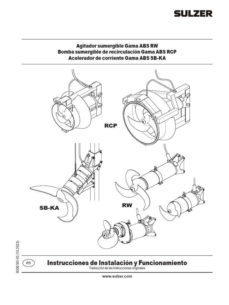 RW 300 900 RCP 250 800 Sulzer | PDF | Corriente eléctrica | Metrología