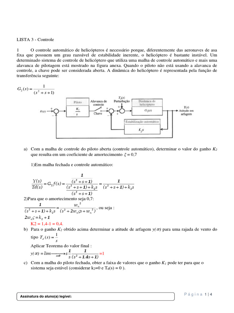 Lista 2 Controle | PDF