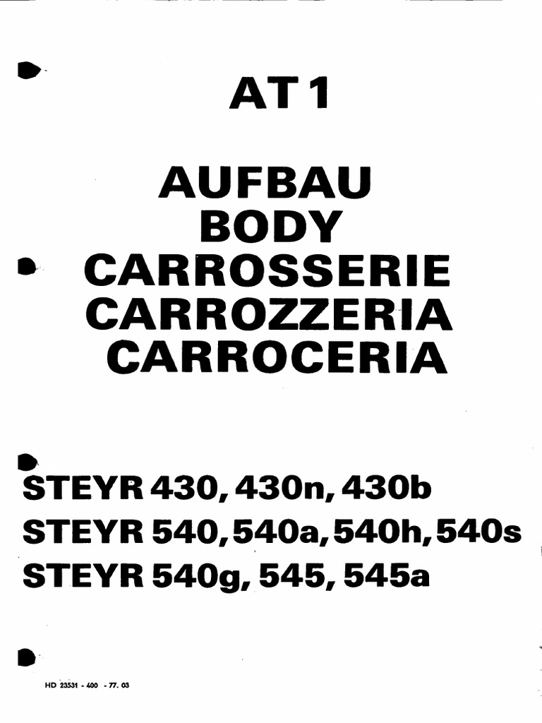 Tractor - Steyr 430-540-545 | PDF