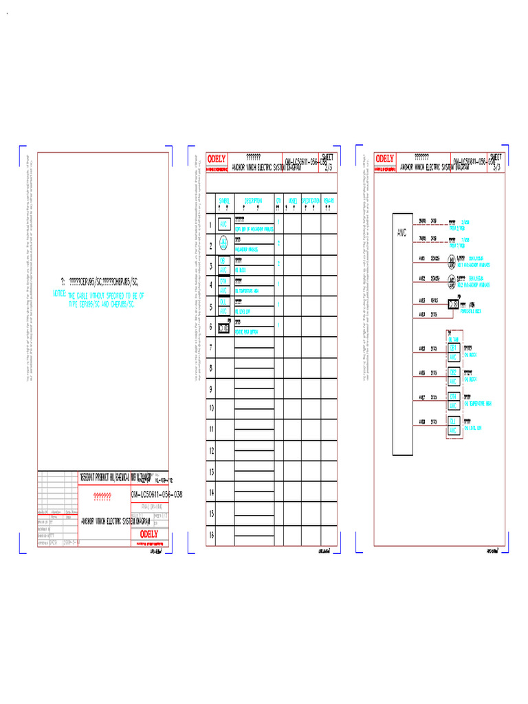 Anchor Winch Electric System Diagram OM-LC50611-056-038 | PDF