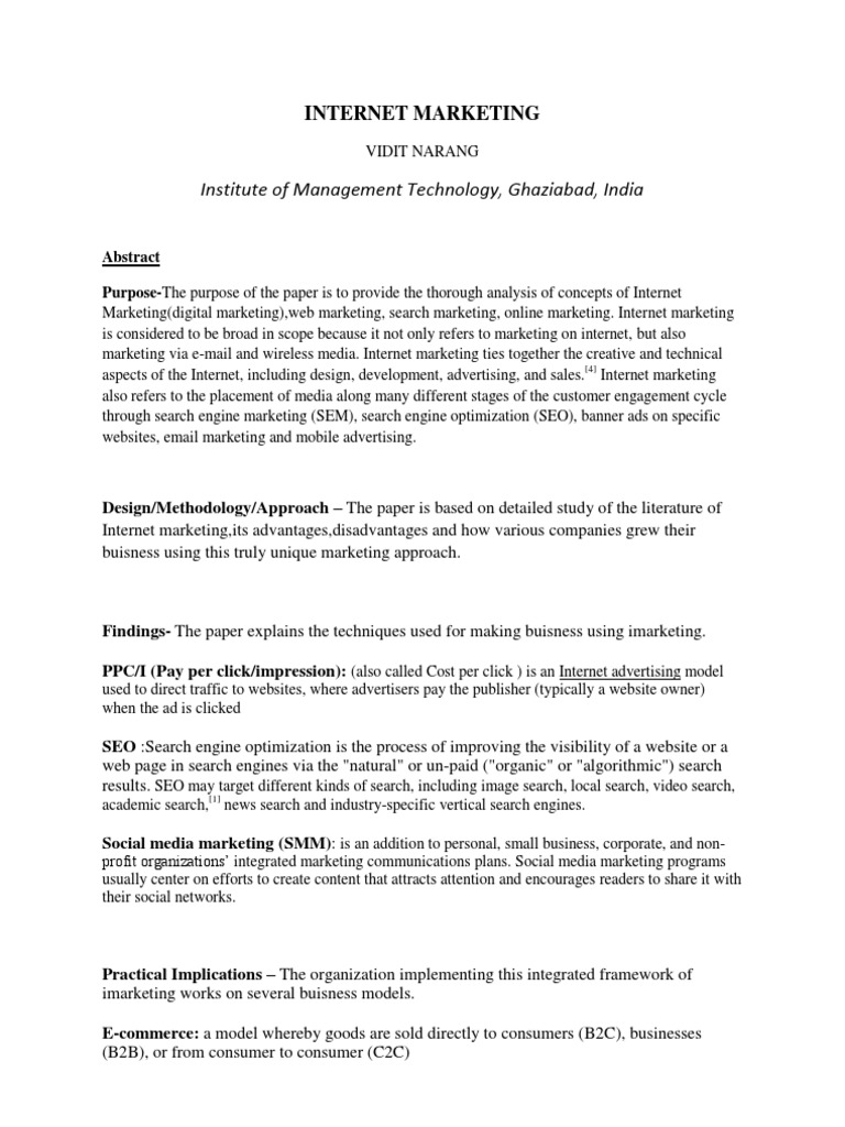 Comprehensive Guide to Internet Marketing | PDF | Digital Marketing ...