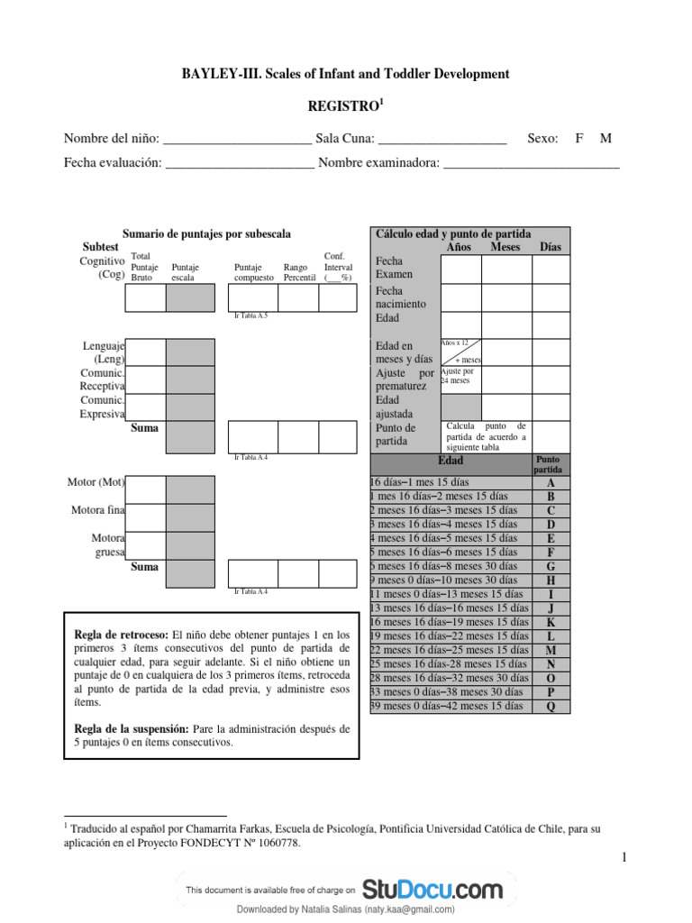 Bayley Hoja Respuestas Completa Removed | PDF | Color | Conceptos ...